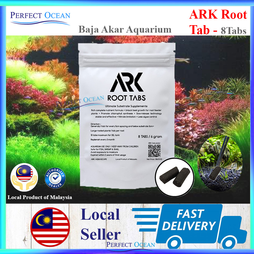 ARK Root Tabs Fertiliser Aquarium Base Baja Akar Aquascape Pokok ...