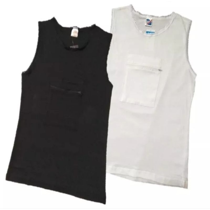 Singlet Wanita With Zip Pocket | Shopee Malaysia