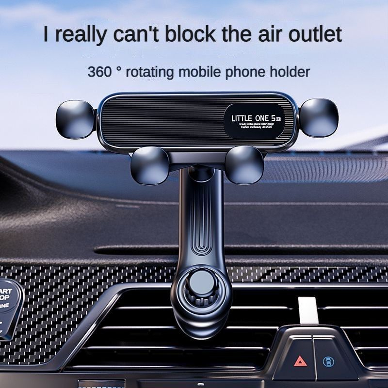 Car Phone Holder 360°Rotating Holder Air Outlet Snap-on Multifunctional ...