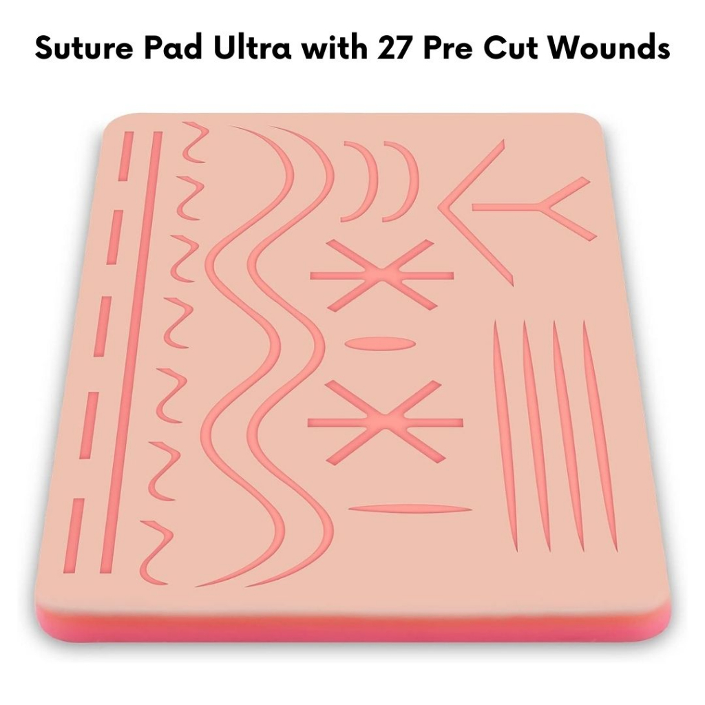 Ultra Size Suture Practice Pads 3 Layer with 27 Pre Cut Wounds General ...