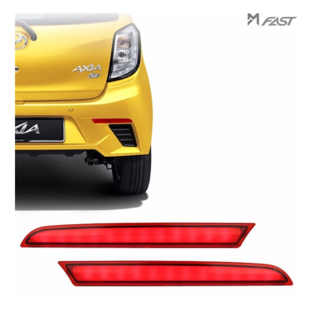 Perodua axia 2014-2019 se spec led light bar rear bumper lamp reflector ...