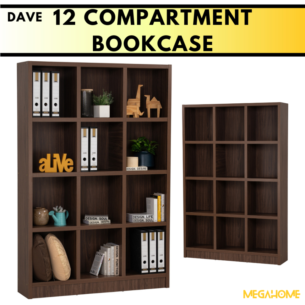 DAVE 12 Boxes Bookcase/ Bookshelf/ Almari Buku/ Almari Sudut/ Almari ...