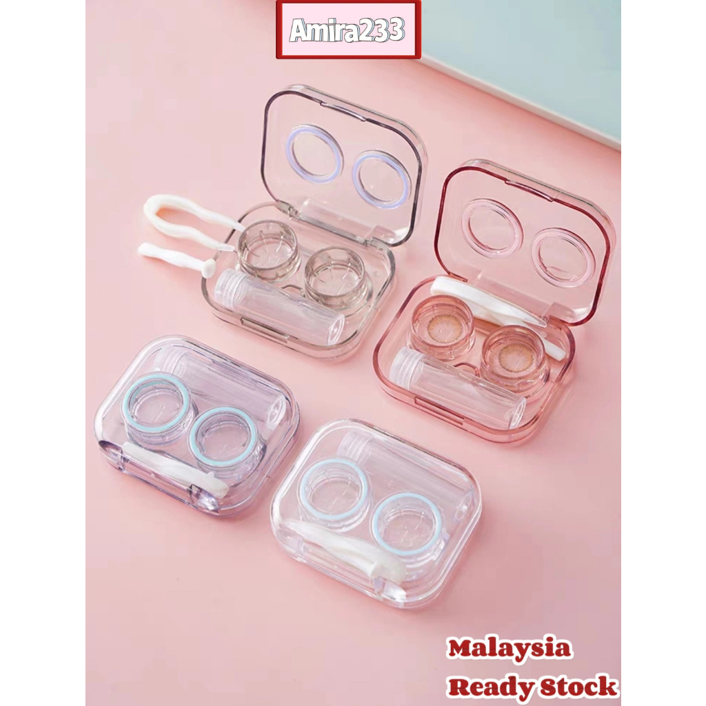 Travel transparent contact lens case BEKAS KANTA SENTUH MUDAH BAWA ...