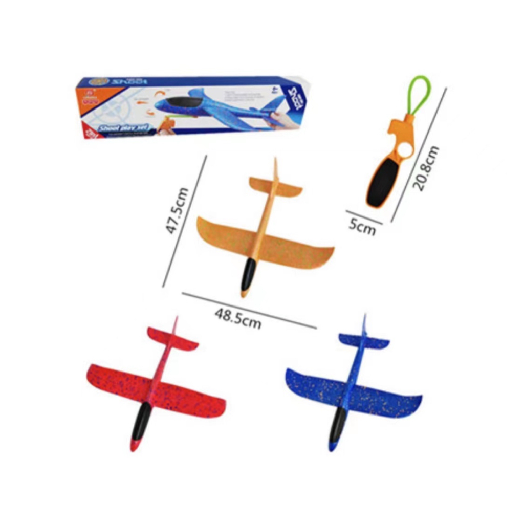 🇲🇾🐸48CM Slingshot Aeroplane Flying Glider Toy Foam Airplane Plane ...