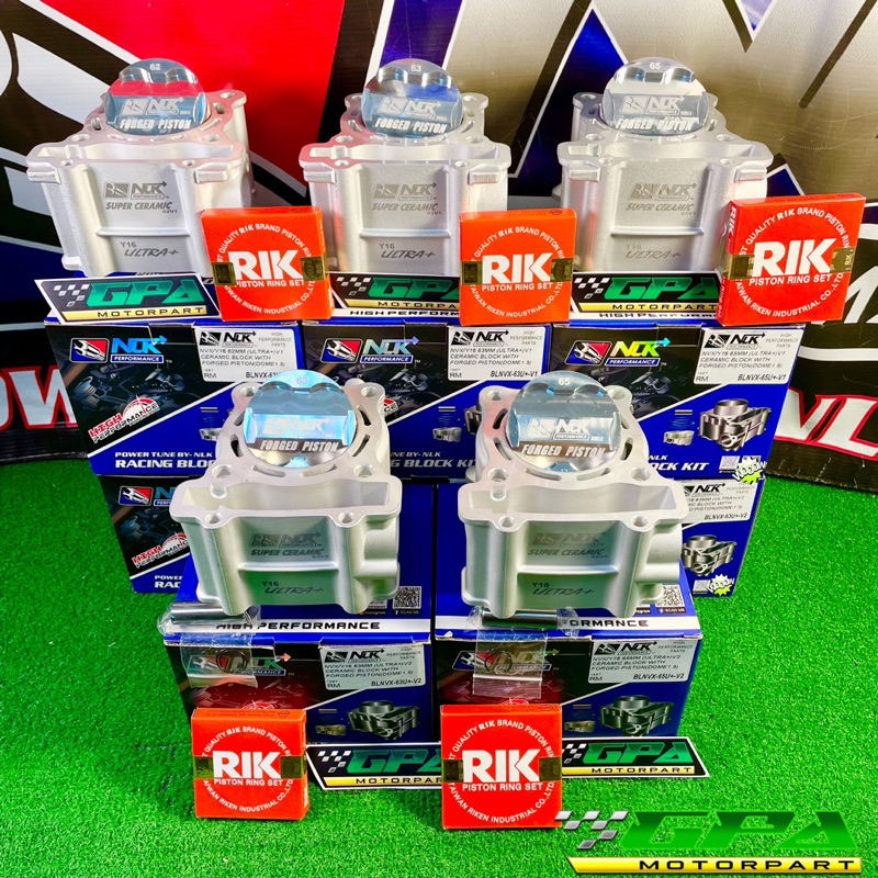 NLK PERFORMANCE RACING BLOCK SET V1 V2 SUPER CERAMIC ULTRA+ 62MM 63MM ...