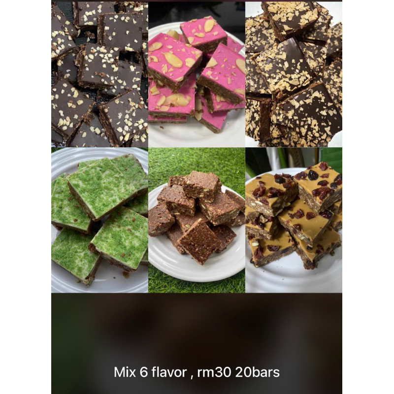 Protein Bar for you (mix 6 topping 20pcs) | Shopee Malaysia
