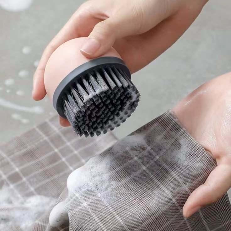 🇲🇾🐸Portable Mini round cleaning scrubber soft bristle laundry brush ...