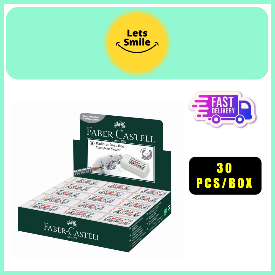 Faber Castell Dust Free Eraser Box 187086 (30 Pcs) | Shopee Malaysia