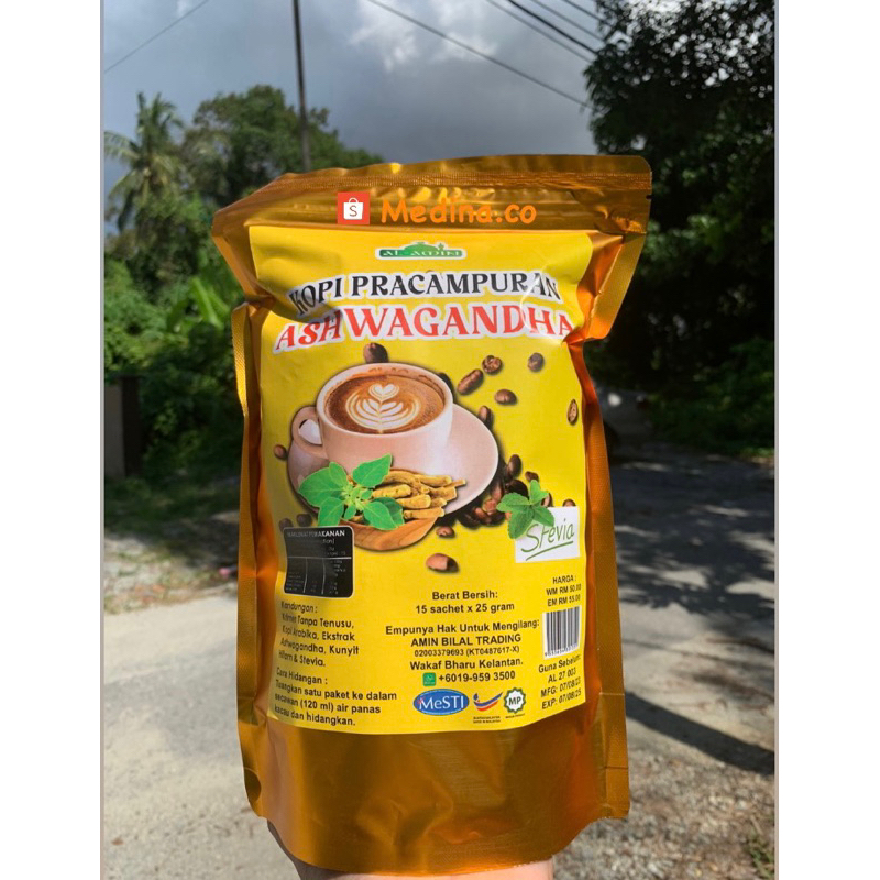 KOPI ASHWAGANDHA STEVIA 15 SACHET x 25G [ READY STOCk ] | Shopee Malaysia
