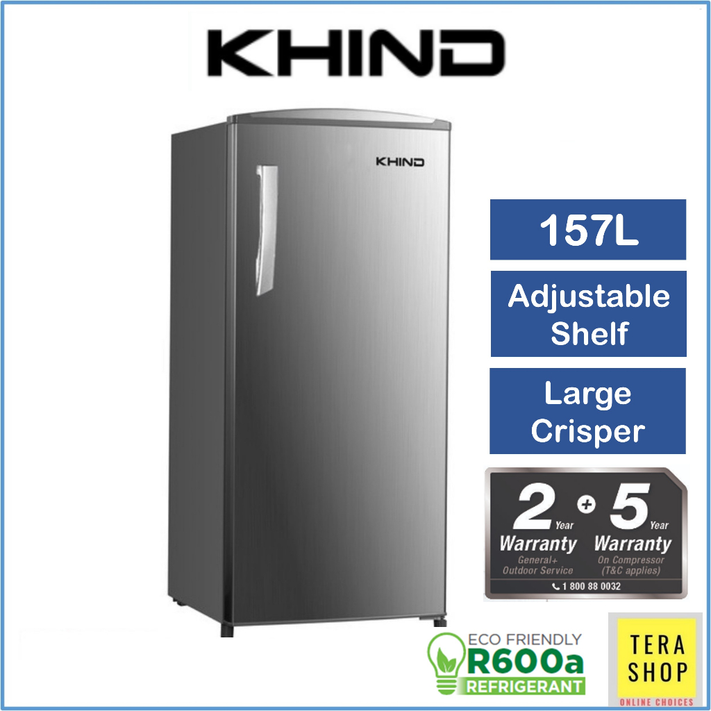 Khind RF165 157L Single 1 Door Refrigerator Peti Sejuk Fridge | Shopee ...