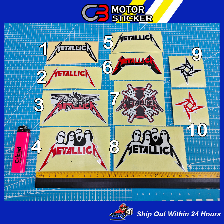 METALLICA STICKER CUTTING PANTUL CAHAYA / R79 | Shopee Malaysia