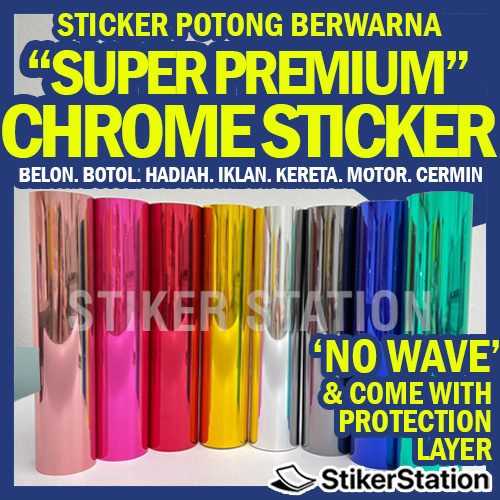 SUPER PREMIUM CHROME STICKER - Craft Sticker Keychain Balloon Sticker ...