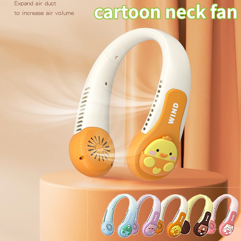 YASE CS1330 Cute Cartoon Bladeless Hanging Neck Fan 3 Speed 1200mah ...