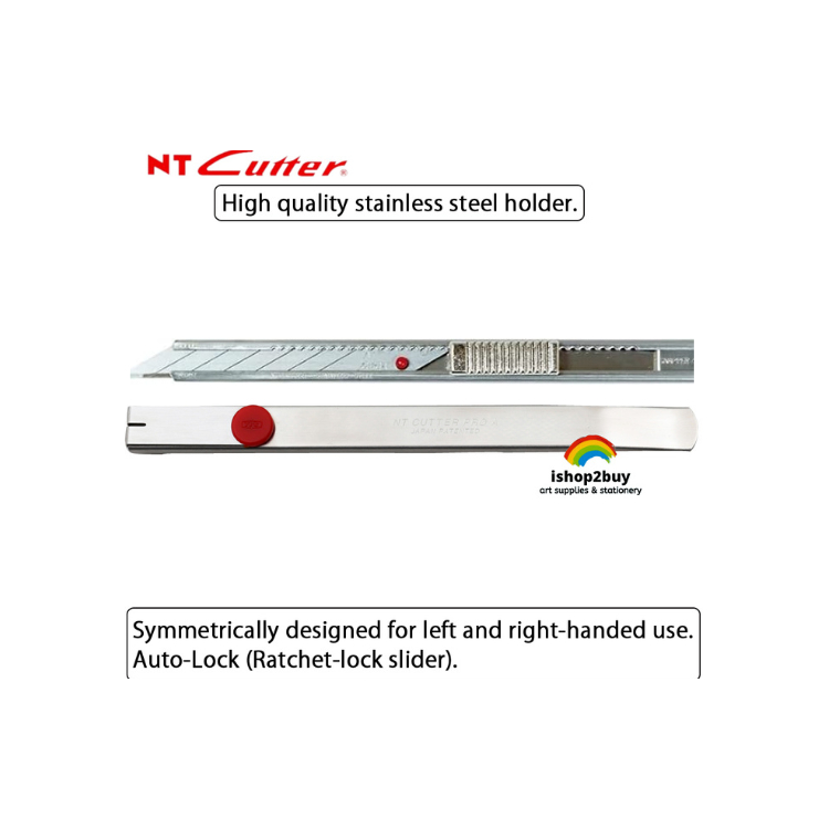 NT Cutter Stainless Steel Cutter Professional Precision AD Auto-Lock AD ...