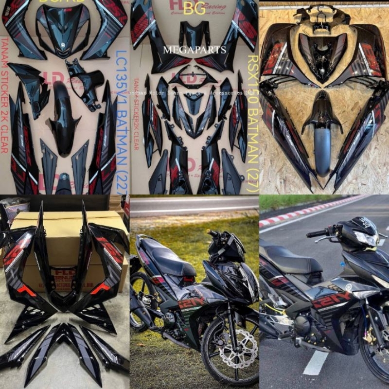 Y15 V1 V2 RS150 V1 V2 RSX LCV2 LCV6 BATMAN COVER SET FREE TAMPAL ...