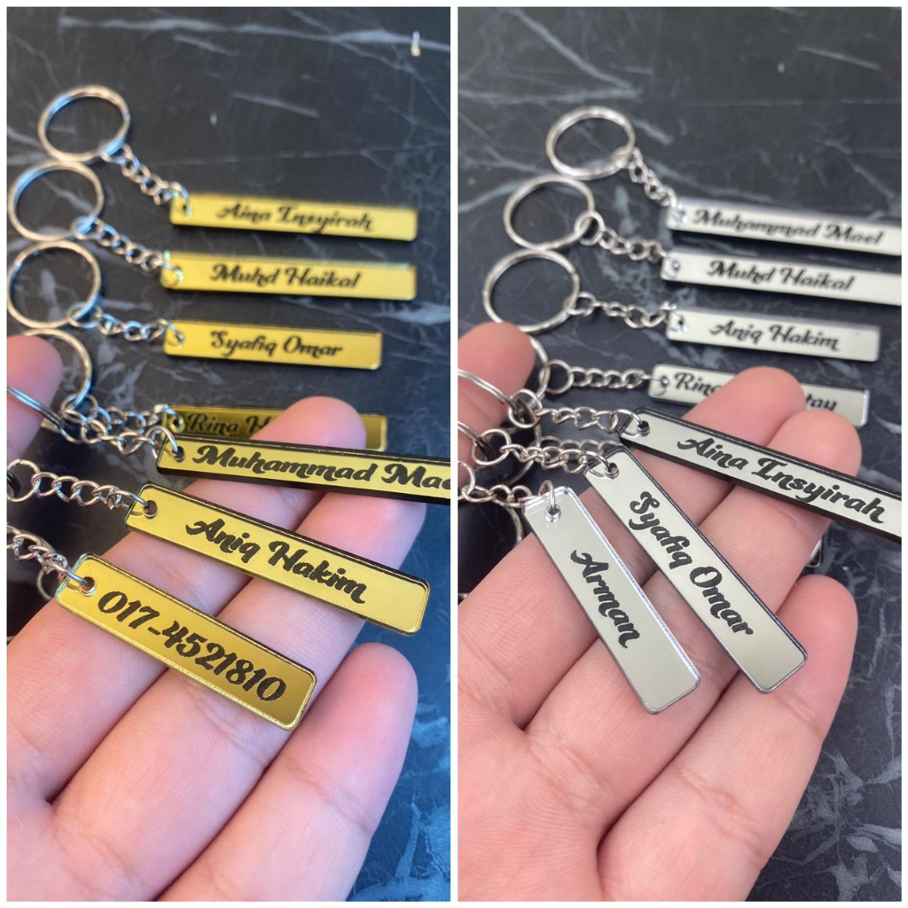 Minimum order 5pcs /Keychain Acrylic/ Budjet Murah-Custome Made Nama ...