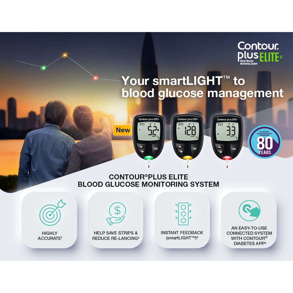Contour Plus Test Strip / Meter Blood Glucose Monitor Free 25's Strips ...