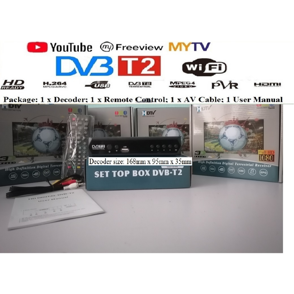 Decoder DVB T2 MYTV freeview Dekoder | Shopee Malaysia