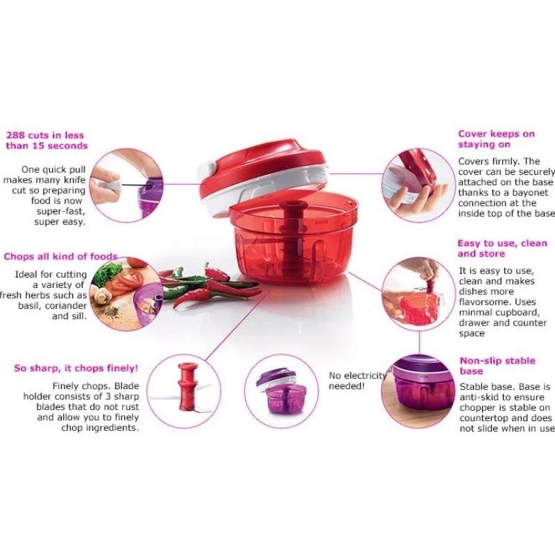 Tupperware Turbo chopper 300ml | Shopee Malaysia