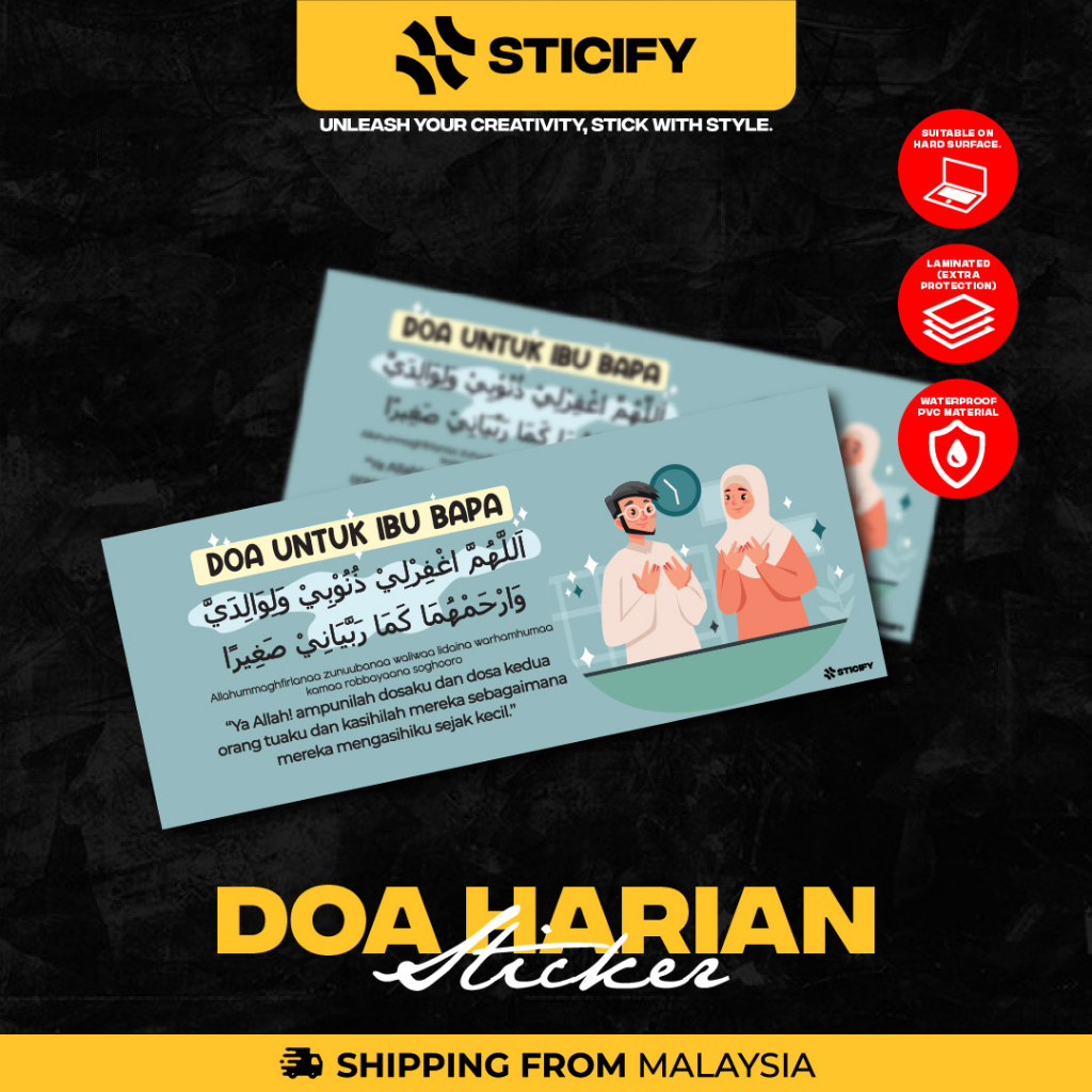 Sticker Doa Harian 02 (Doa Untuk Ibu Bapa) | Shopee Malaysia