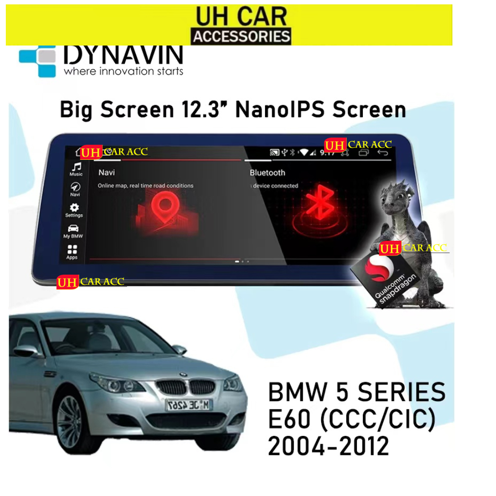DYNAVIN BMW 5 SERIES E60 CCC/CIC OEM ANDROID SYSTEM SCREEN (12.3 ...