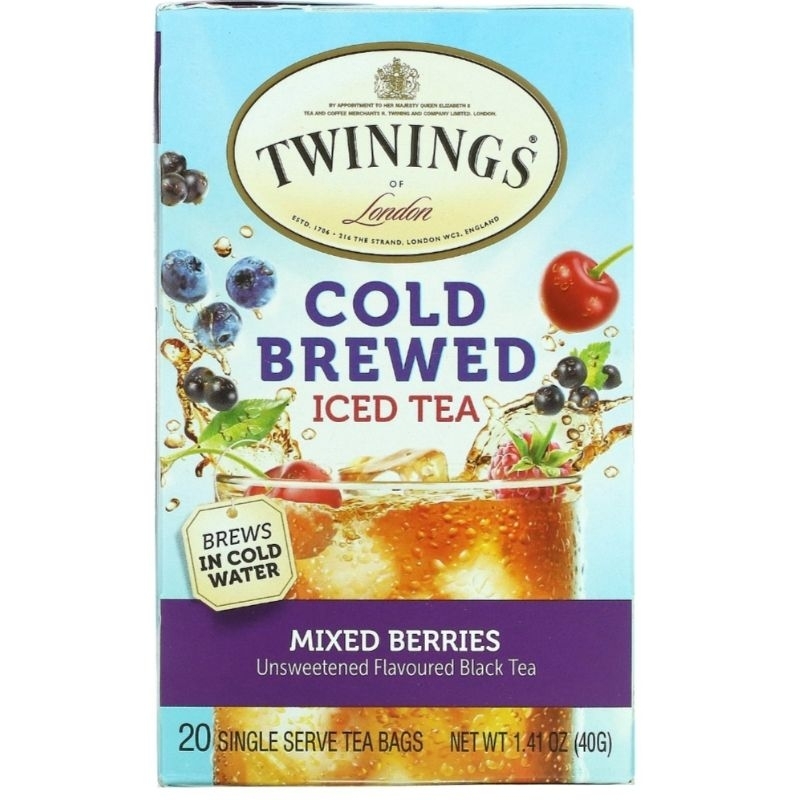 Twinnings, Cold Brewed Iced Tea, Unsweetened Flavoured Black Tea, Mixed ...