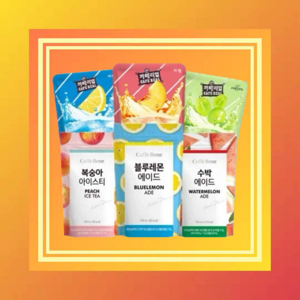 Korea Cafe Bene/Cafe Real Fruit Ice Tea 韩国水果冰茶 190ml/230ML | Shopee ...