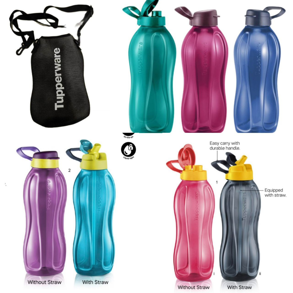 Tupperware Eco Bottle 500ml 1L 1.5L 2L drinking bottle with straw ...