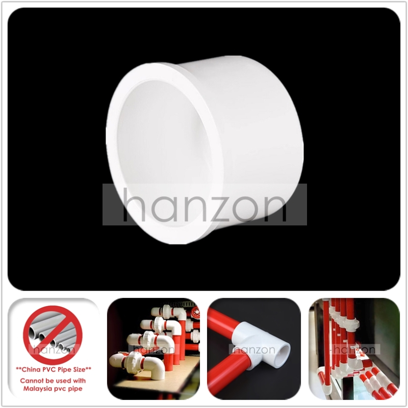 Lesso PVC Pipe (End Cap) (20mm/25mm/32mm/40mm/50mm) Aquarium Water Pump ...