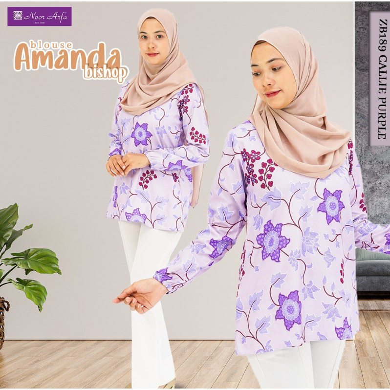 (READY STOCK) BLOUSE AMANDA BISHOP NOOR ARFA BATIK TERENGGANU ORRIGINAL ...