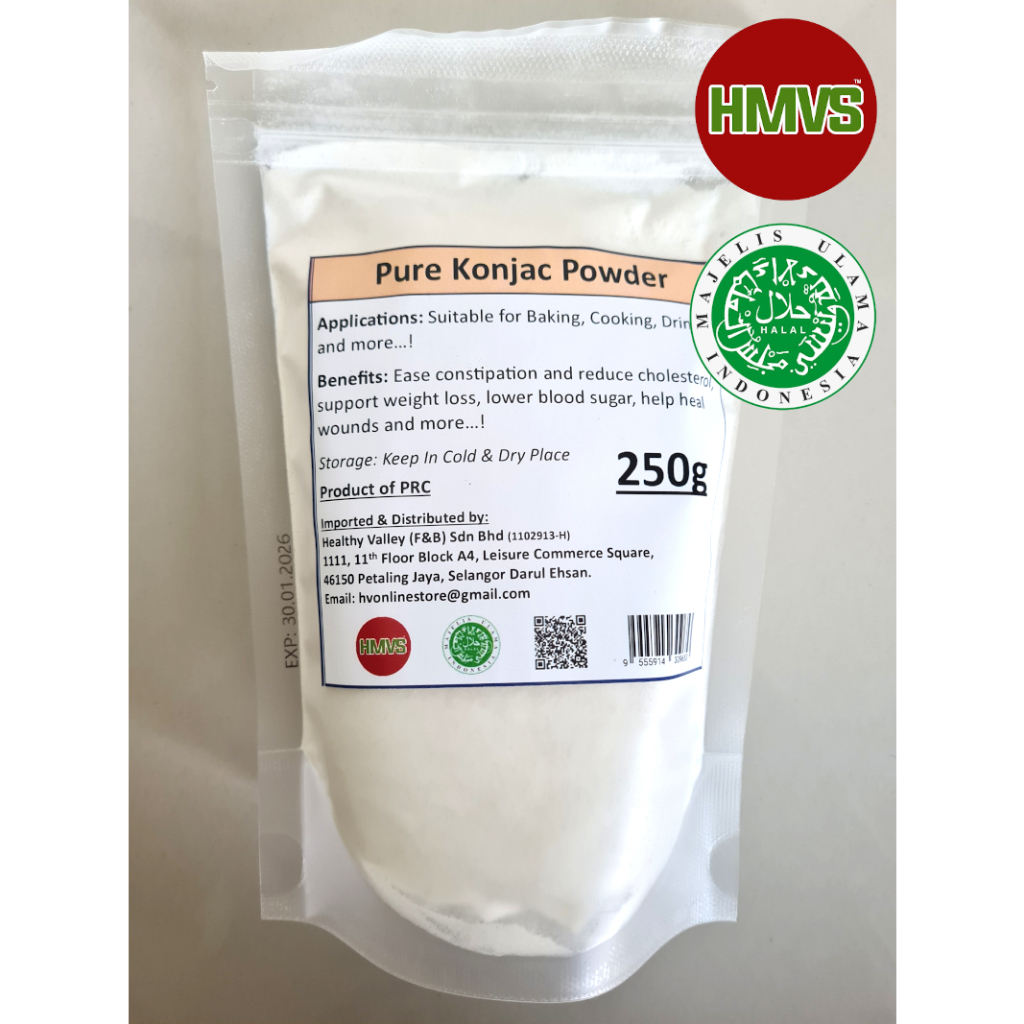[HMVS] Pure Konjac Powder (HALAL) / Pure Shirataki Powder 250g/500g 📣 ...