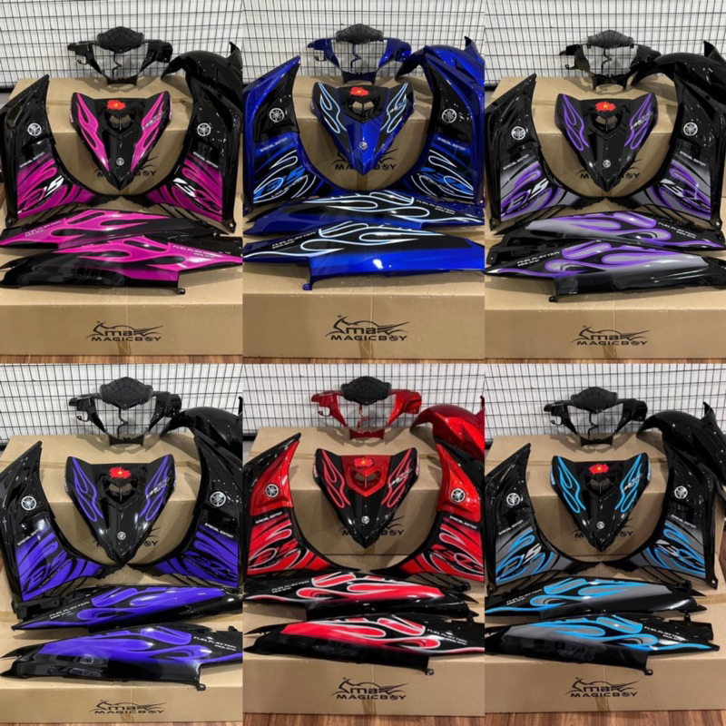 Magic Boy LC135 V4-V7 Cover Set Body Set Siap Stripe | Shopee Malaysia