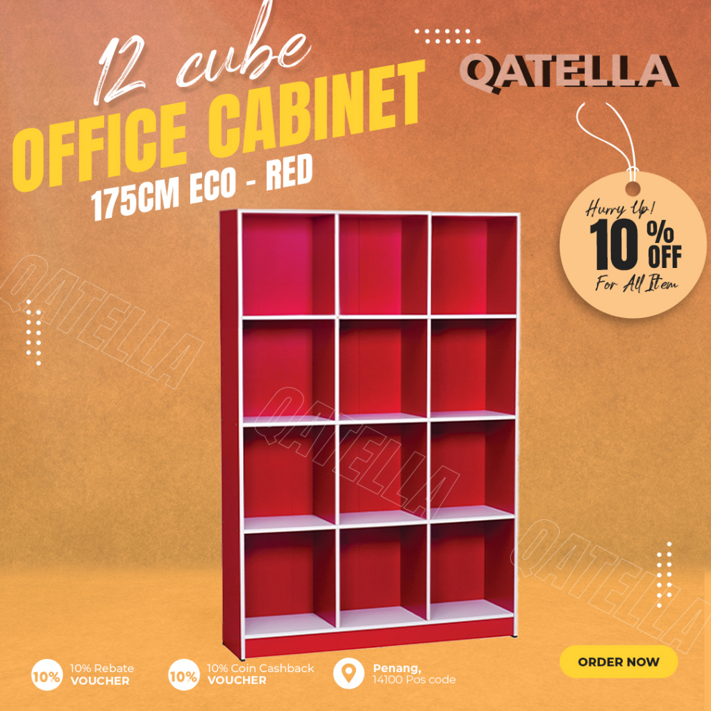 Qatella Brand -Exclusive 12C File Cabinet / File Rack / 4 Tier Book ...