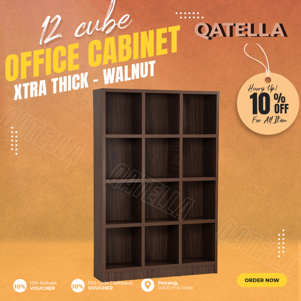 Qatella Brand -Exclusive 12C File Cabinet / File Rack / 4 Tier Book ...