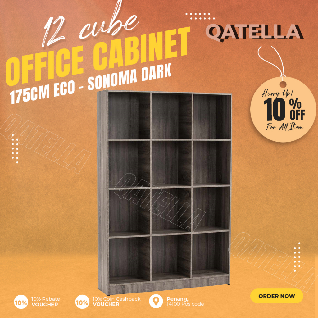 Qatella Brand -Exclusive 12C File Cabinet / File Rack / 4 Tier Book ...