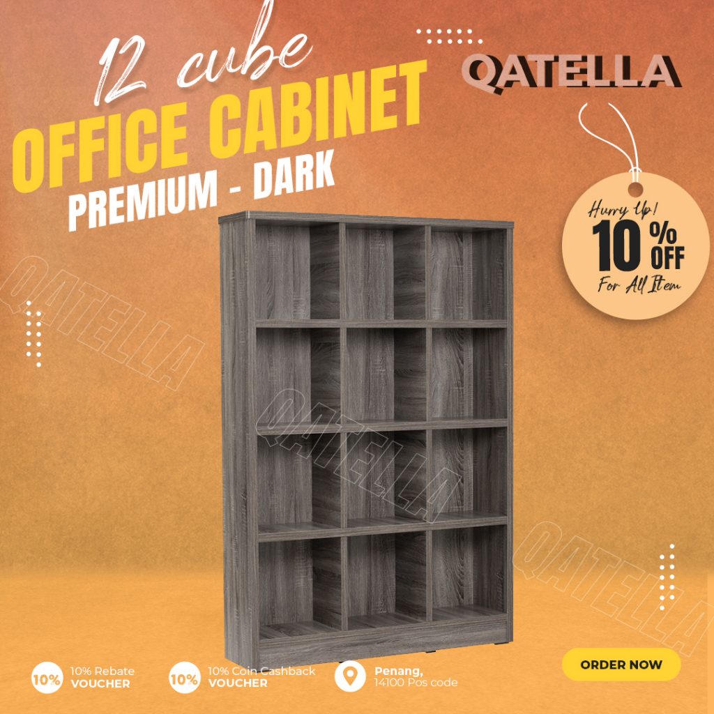 Qatella Brand -Exclusive 12C File Cabinet / File Rack / 4 Tier Book ...