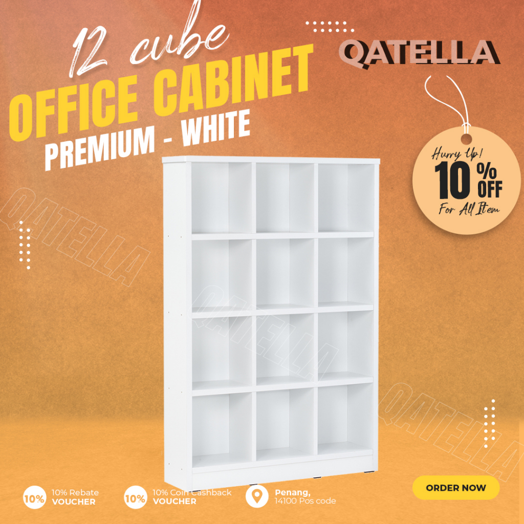 Qatella Brand -Exclusive 12C File Cabinet / File Rack / 4 Tier Book ...