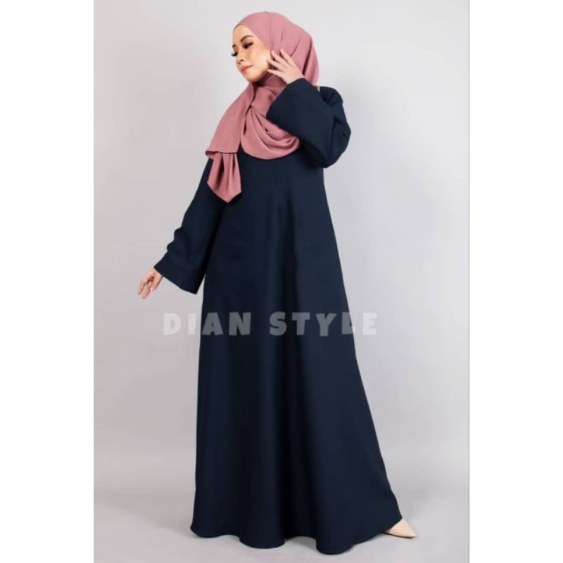 Jubah DIAN (PLUS SIZE) with Side Pocket - Front Hide Zip - (4XL-7XL ...