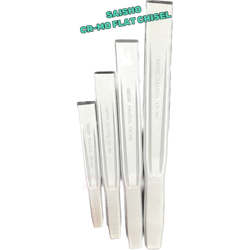 SAISHO CR-MO STEEL RIBBED FLAT CHISEL (MATT FINISHED) | Shopee Malaysia