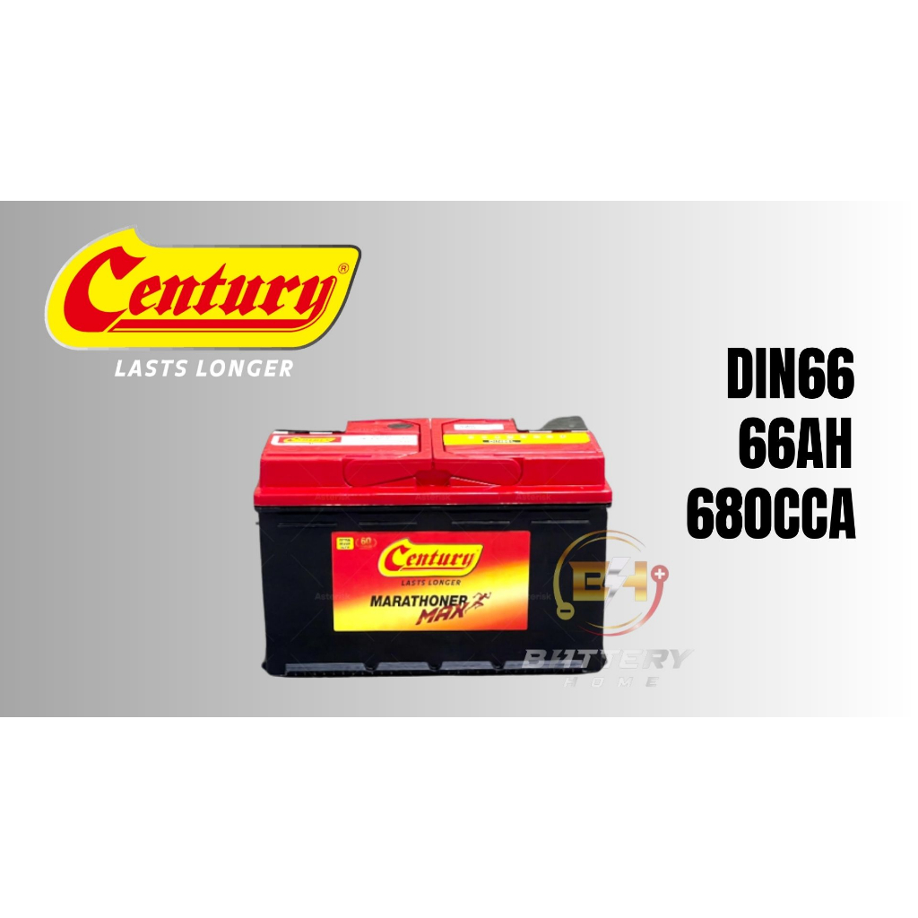 (Installation Provided)Battery CENTURY MARATHONER MAX DIN66L Proton X70 ...