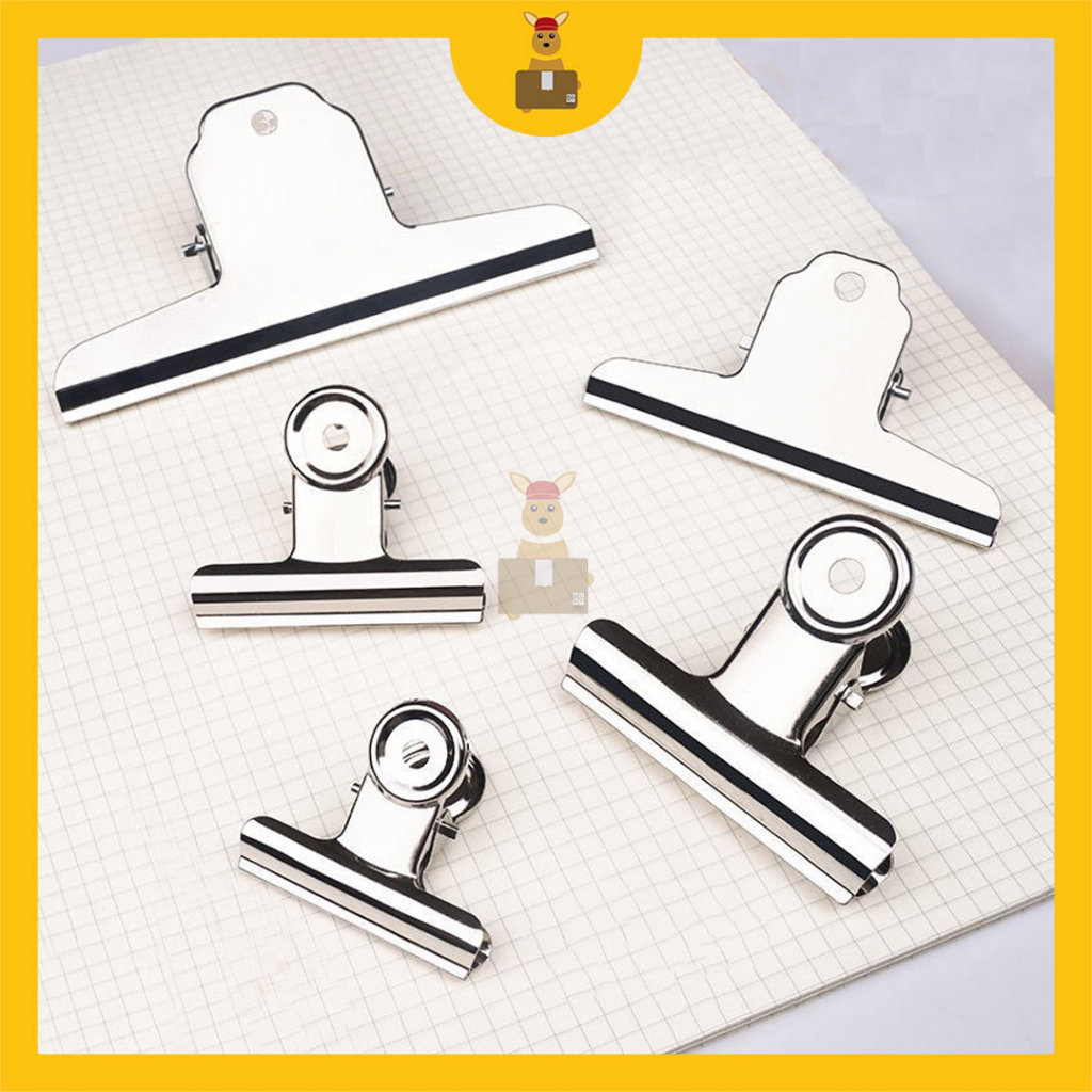 Chrome Spring Clip Round Metal Clip Flat Clip Letter Clip Office Clip ...