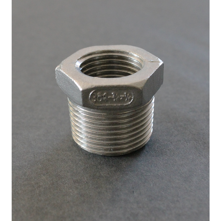 Stainless Steel SUS304 Reducer Reducing Bush Threaded 3/4 X 1/2 inch ...