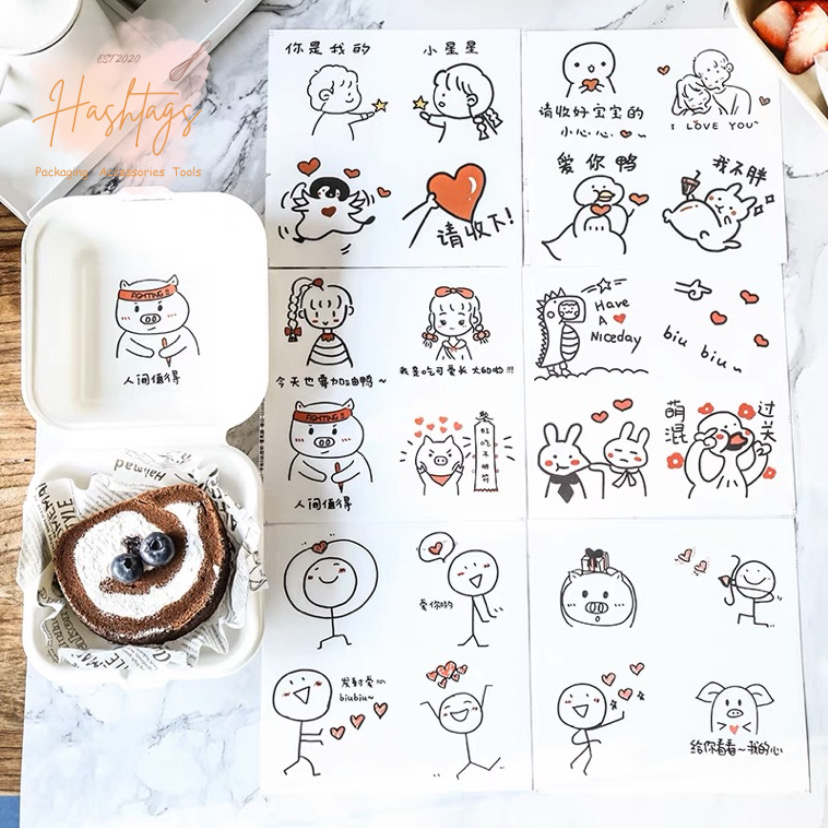 Transparent Sticker for Bento Cake Box | Shopee Malaysia