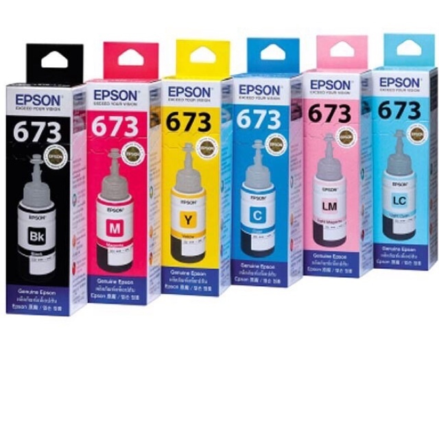 Epson Original Ink 673 ( T6731 / T6732 / T6733 / T6734 ) L800 L805 L850 ...