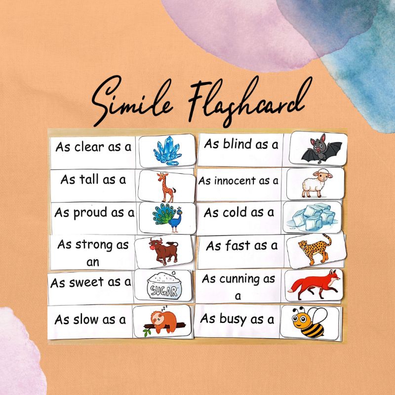 English Flash Card (Simile) | Shopee Malaysia