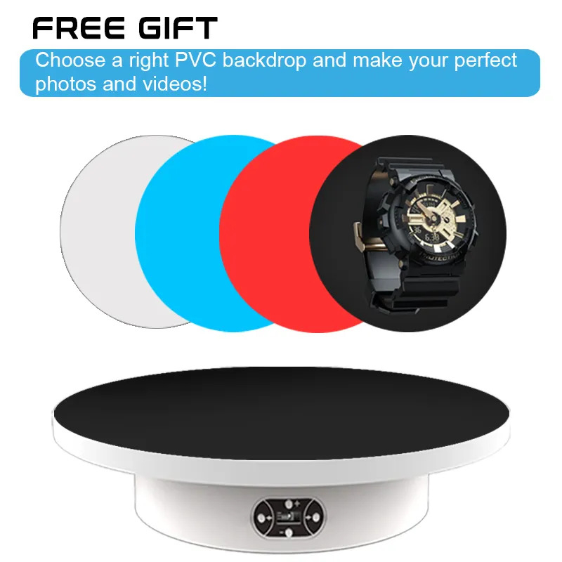 Turntable Product Display 30cm Platform with Remote Premium Turn Table ...