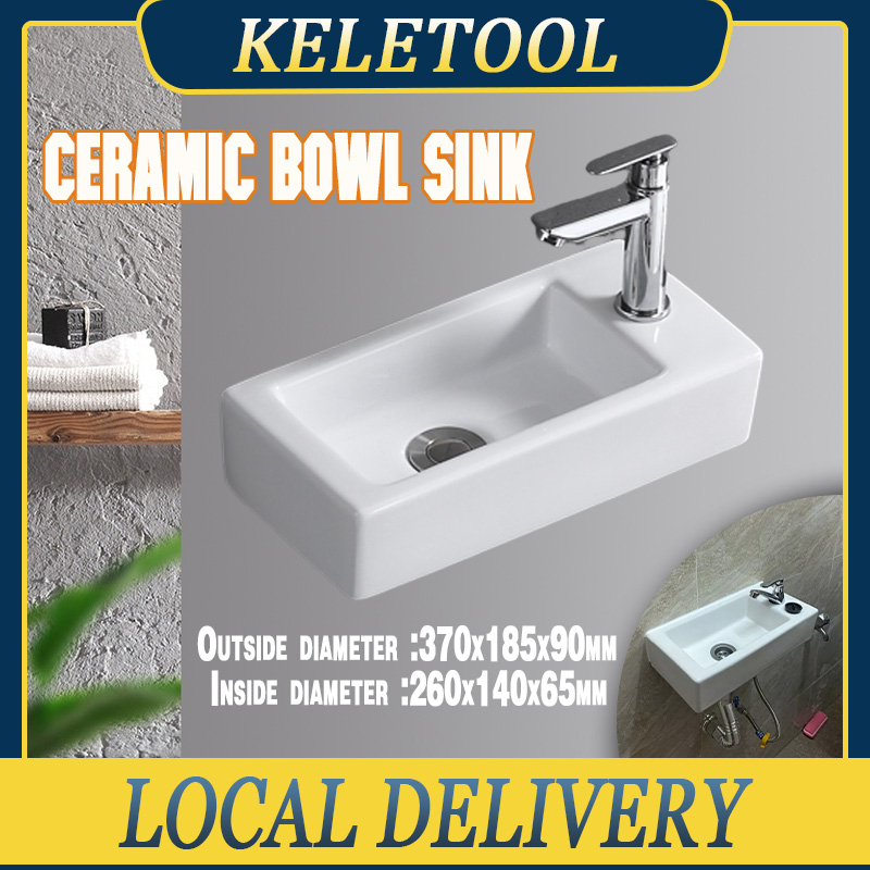 toilet sinki kecil bilik air Mini sink Basin ceramic bowl sink Wall ...