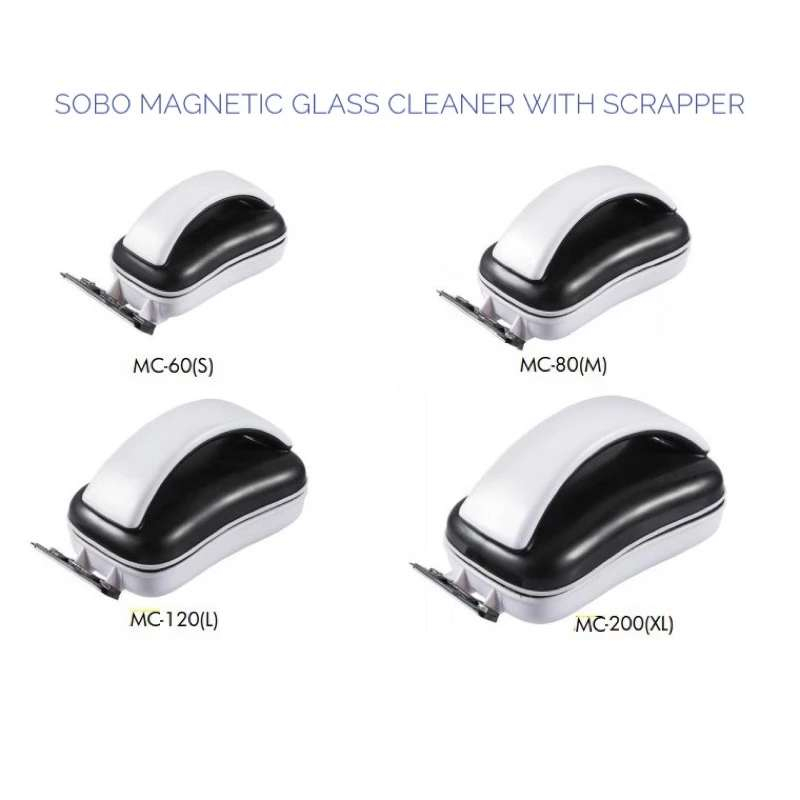 Sobo Magnetic Scraper Cleaner MC-60 MC-80 MC-120 MC200 - aquarium tank algae brush | Shopee Malaysia