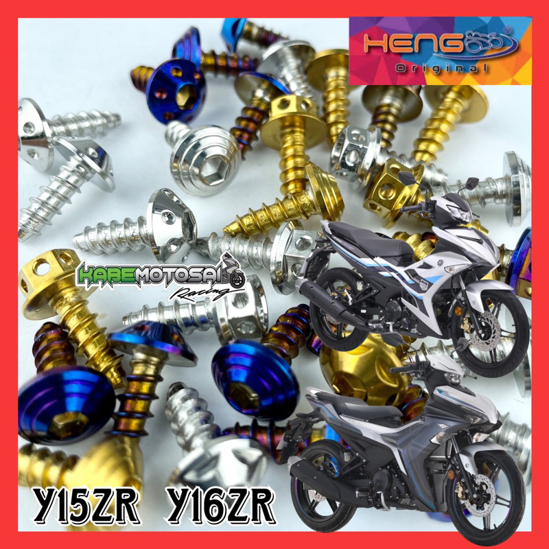 🏁 SET SKRU COVERSET YAMAHA Y16ZR / Y15ZR V1 V2 🏁 ORIGINAL HENG THAILAND ...