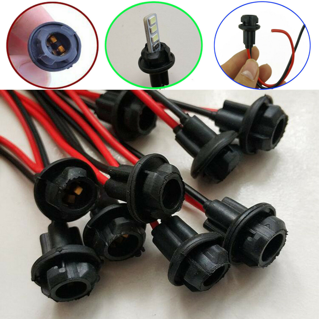 Car T10 Socket Extension LED Light Bulbs W5W T10 Light Bulb Socket Wire ...